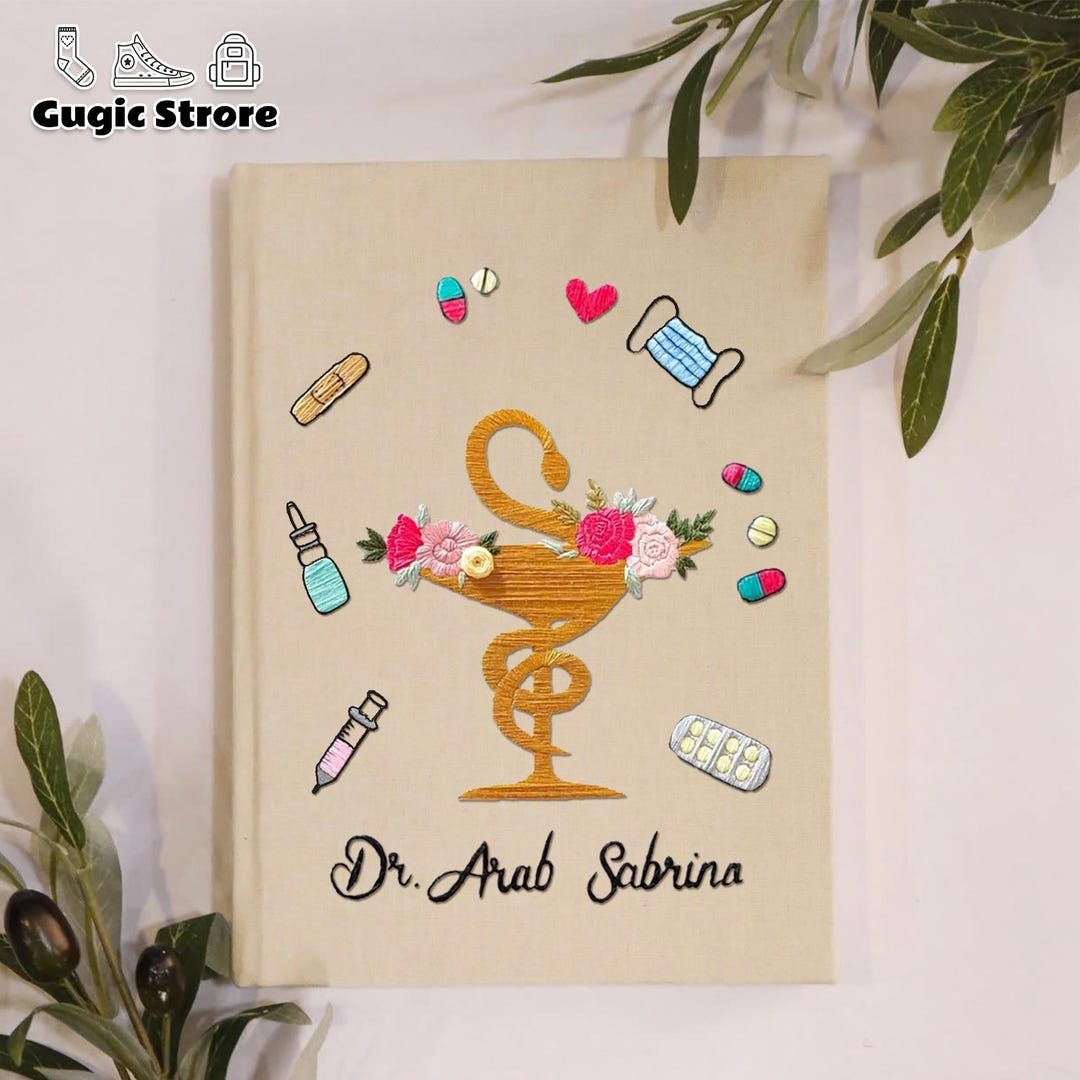 Doctor Embroidered Notebook, Hand Embroidery Book Medical Staff,nurse ...
