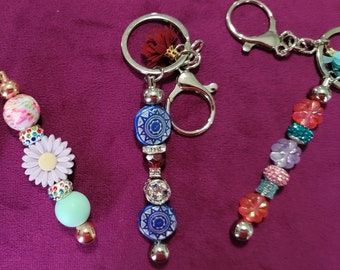 3 for 6 Beaded Keychains - Etsy