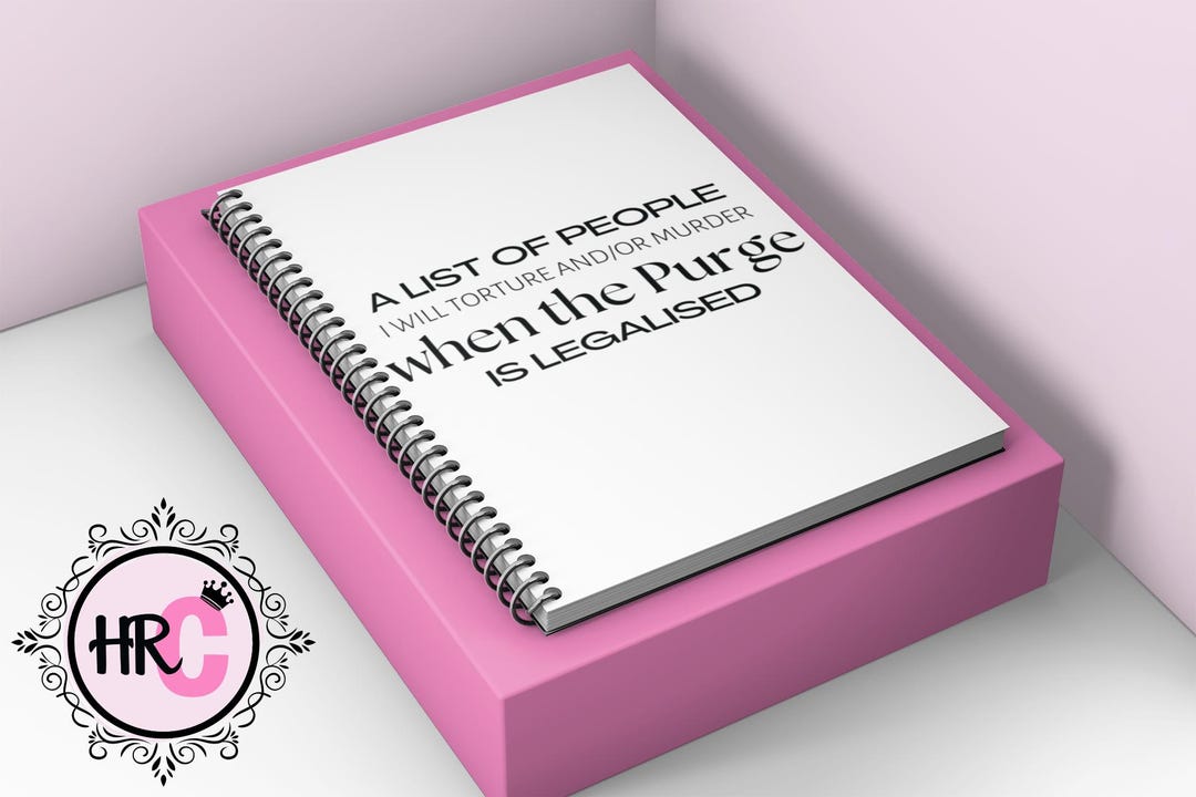 The Purge List Notebook Her Royal C - Etsy