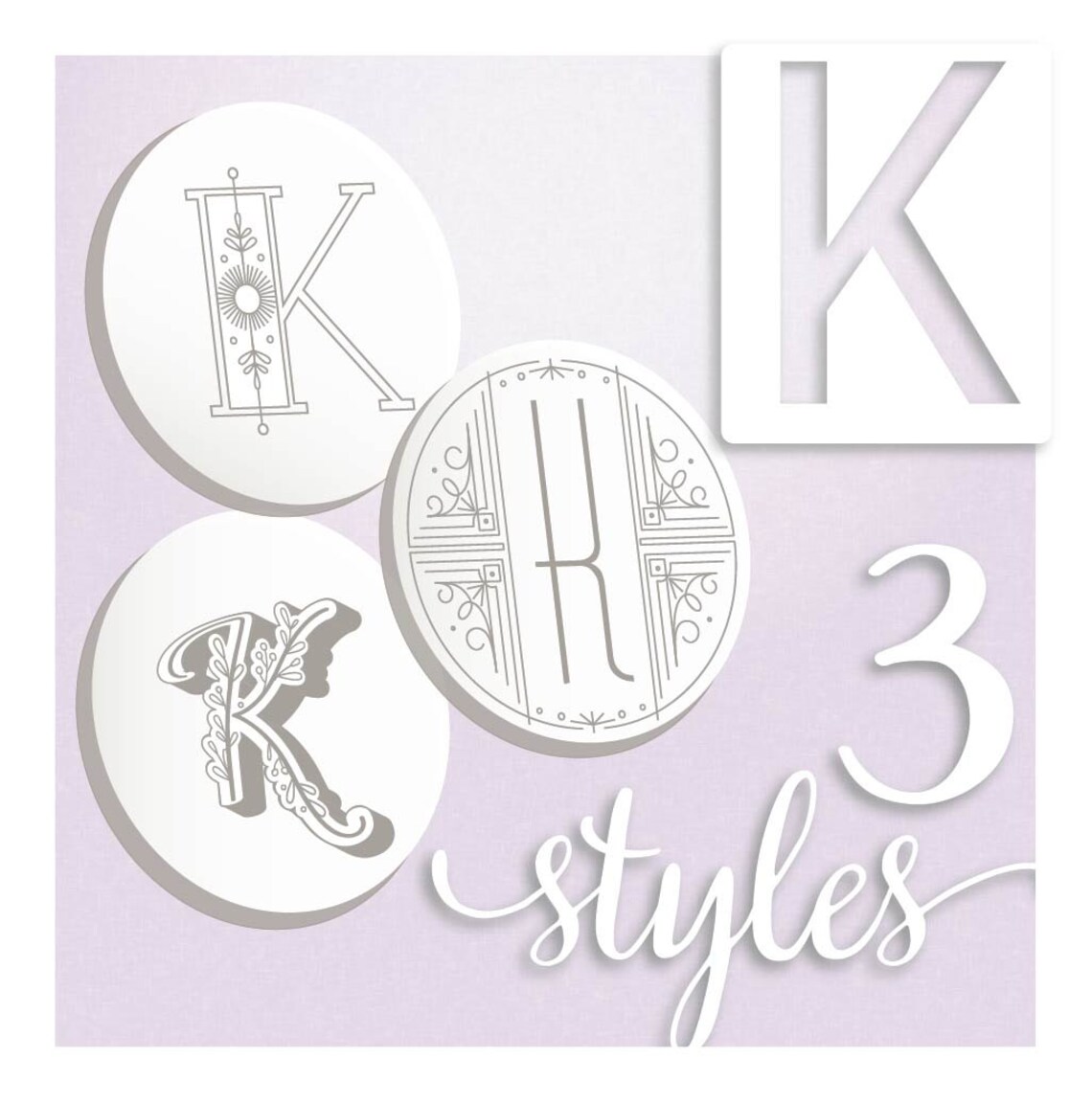 Monogram Embroidery Pattern Letter K Hand Embroidery | Etsy