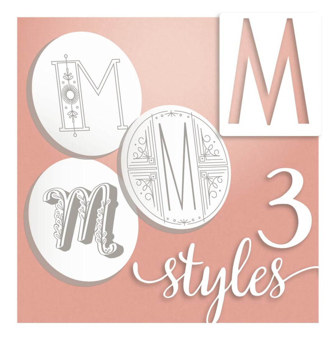 Monogram Embroidery Patterns Letter M Hand Embroidery - Etsy