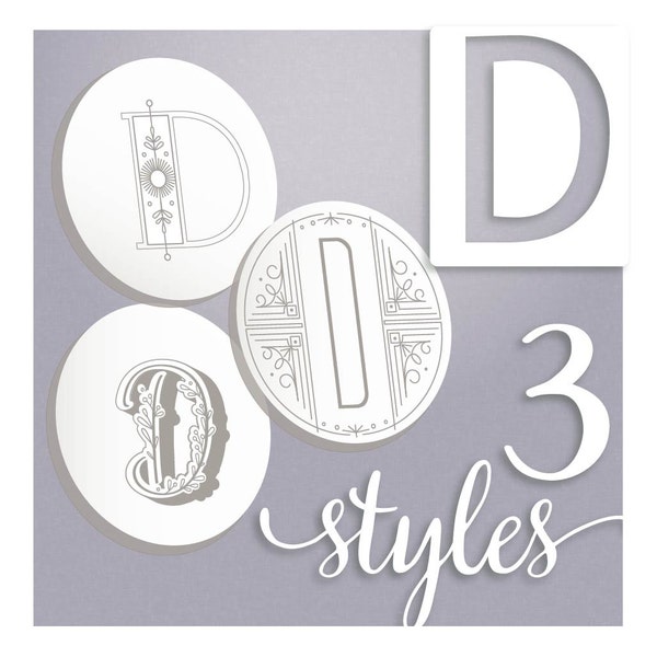 Monogram Letter D - Etsy