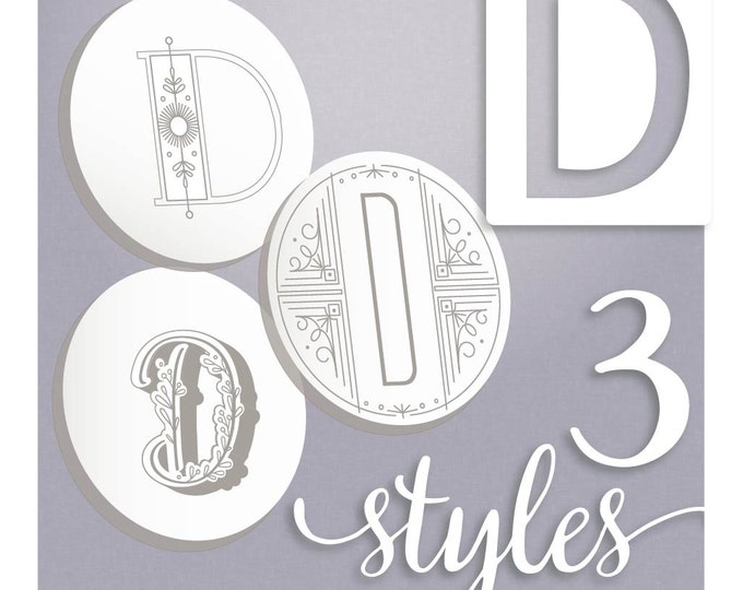 Monogram Embroidery Patterns Letter D Hand Embroidery - Etsy