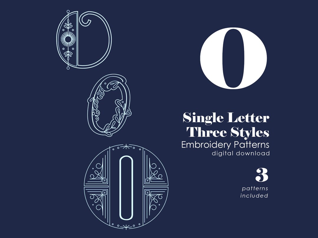 Monogram Embroidery Patterns | Letter O Hand Embroidery Patterns ...