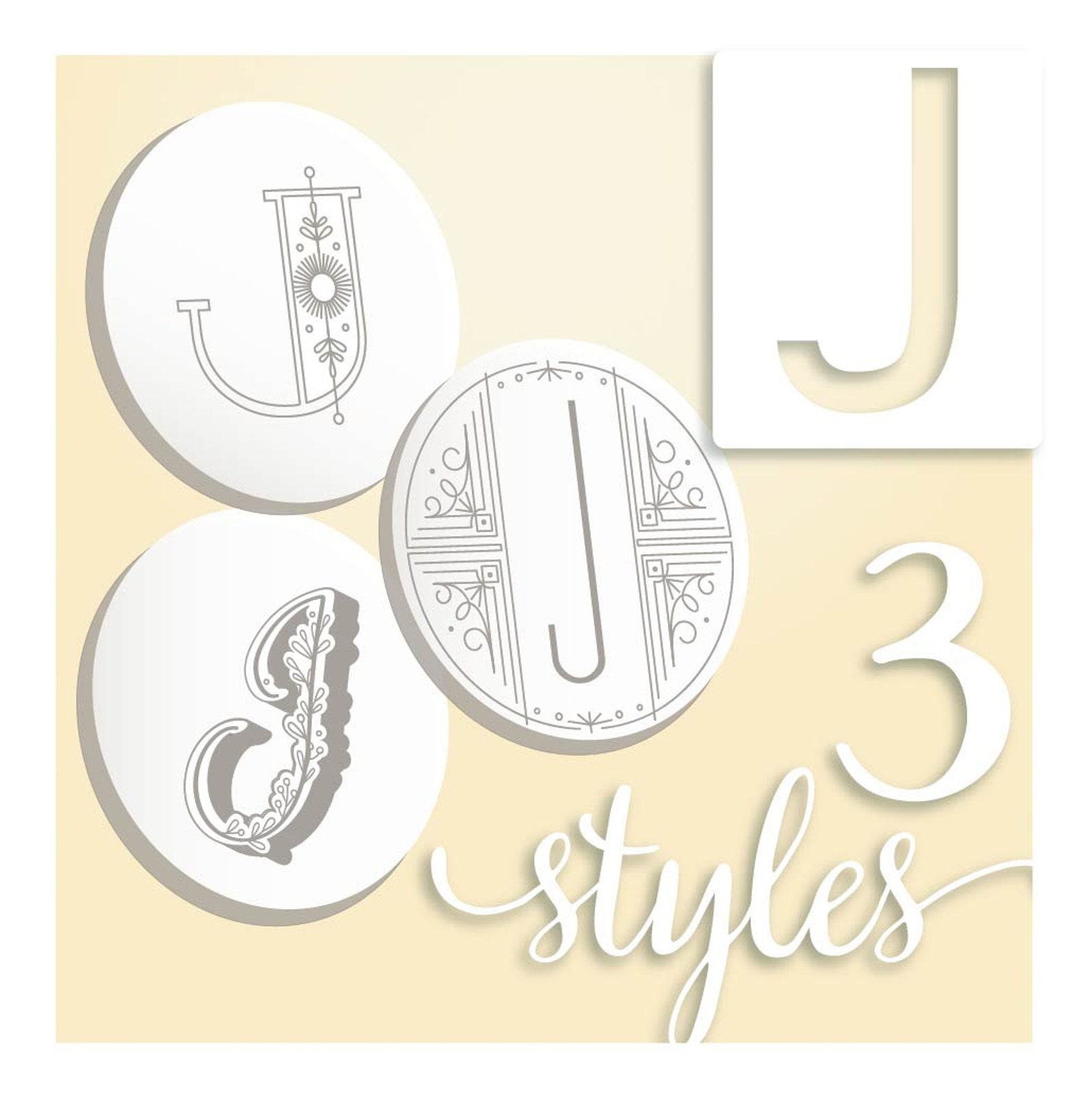 Monogram Embroidery Patterns Letter J Hand Embroidery - Etsy