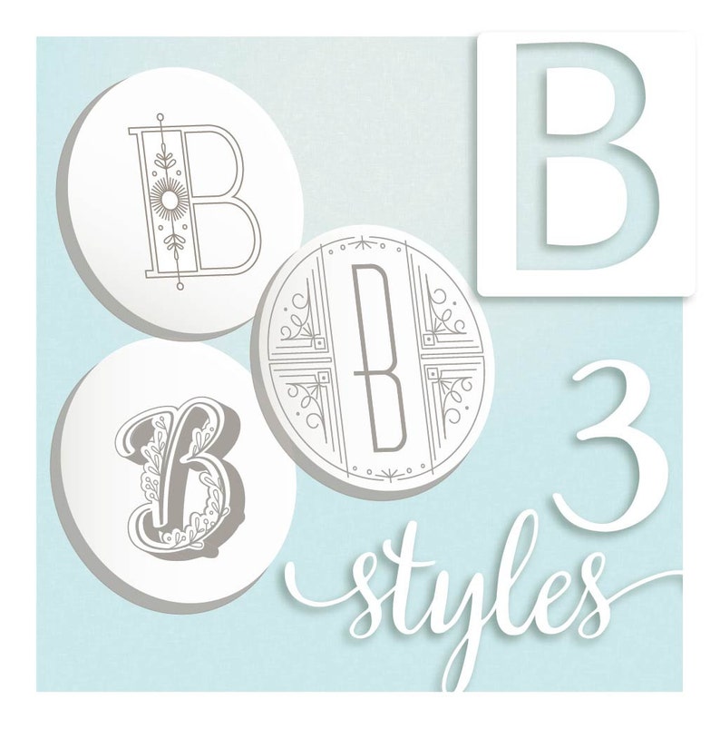 Monogram Embroidery Patterns Letter B Hand Embroidery - Etsy
