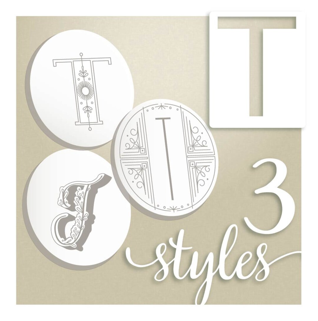 Monogram Embroidery Patterns Letter T Hand Embroidery - Etsy