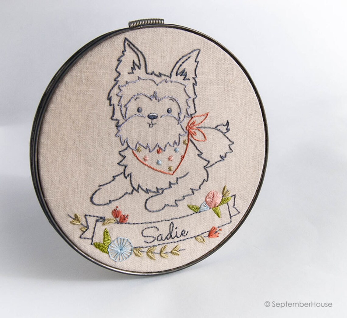 Hand Embroidery Patterns Dog Embroidery Patterns Hand - Etsy Canada
