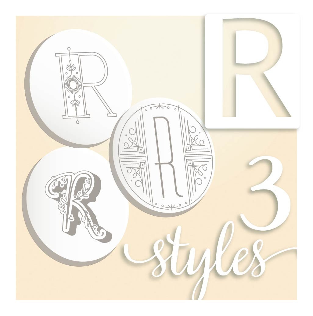 Monogram Embroidery Pattern Letter R Hand Embroidery Designs | Etsy