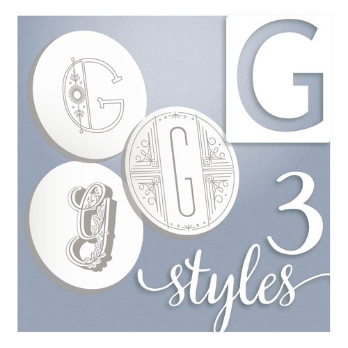 Embroidery Patterns Modern Monograms Letter G Hand Embroidery - Etsy
