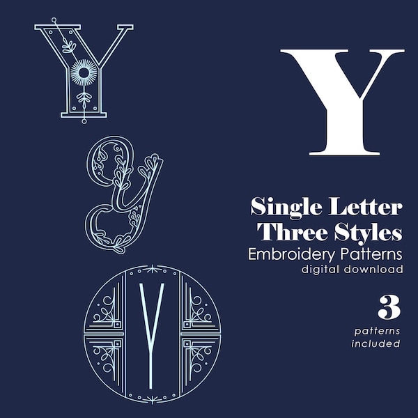 Monogram Letter Y - Etsy