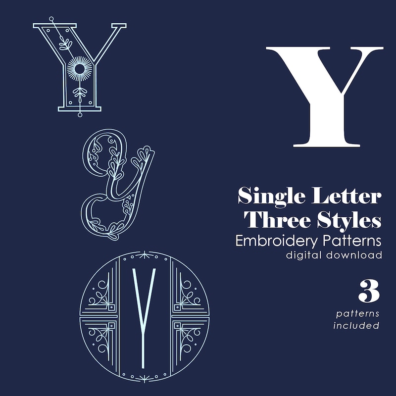 Monogram Letter Y - Etsy