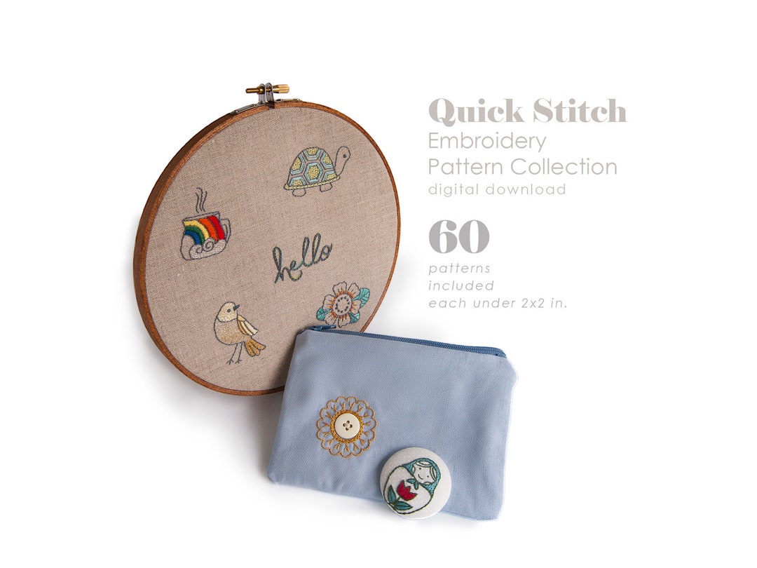 Embroidery Patterns | 60 Mini Embroidery Designs | PDF Patterns | Small ...