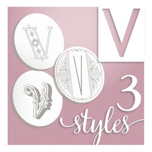 Monogram Embroidery Patterns Letter V Hand Embroidery - Etsy