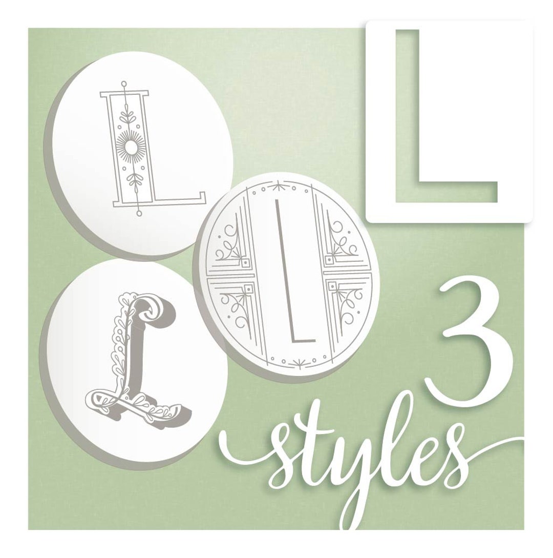 Hand Embroidery Designs Monogram Letter L Hand Embroidery - Etsy
