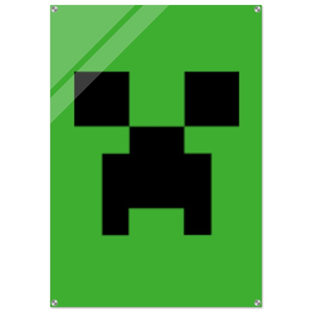 Acrylic Print Minecraft Creeper - Etsy