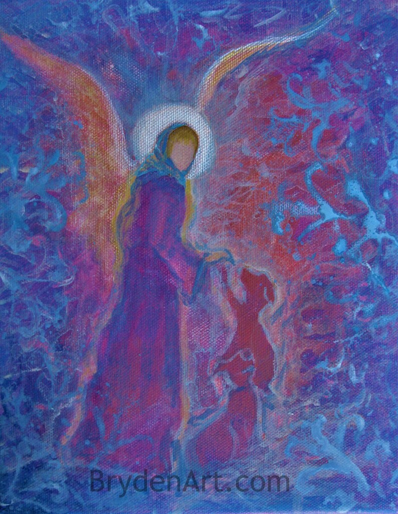 Commissioned Acrylic Painting of YOUR Guardian Angel With - Etsy Commissioned Acrylic Painting of YOUR Guardian Angel With - Etsy