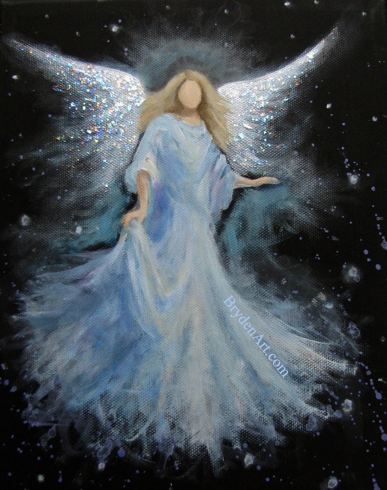 Commissioned Acrylic Painting of YOUR Guardian Angel - Etsy