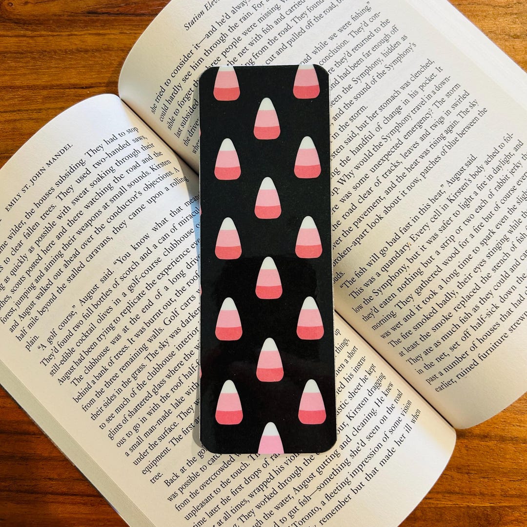 Candy Corn Halloween Double-sided Book Mark Cardstock Laminate - Etsy