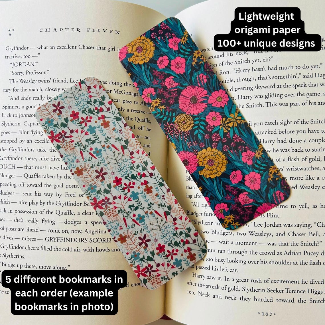Set of 5 5 Mystery Bookmarks Picked at Random Bookmark Roulette Double ...
