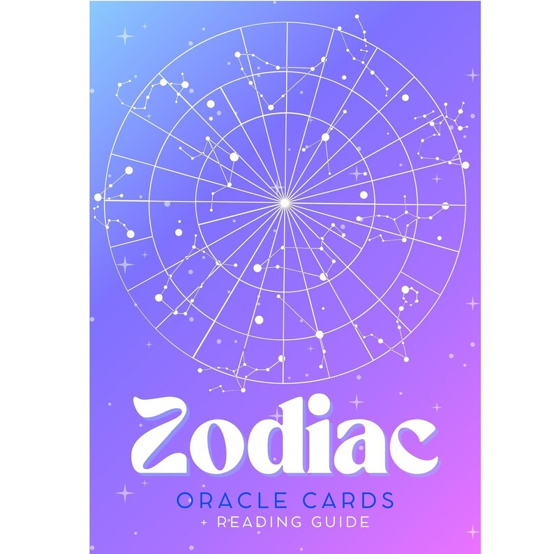 Printable Mini Zodiac Oracle Deck With Pastel Celestial Design for ...
