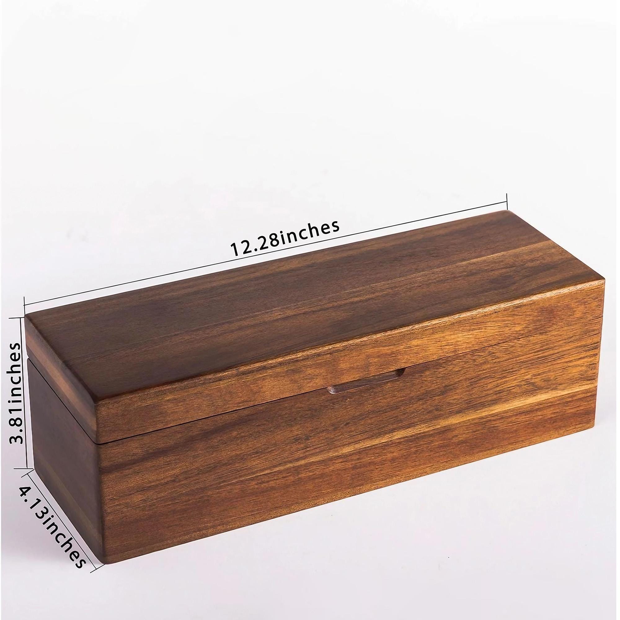 Personalized Wooden Tea Bag Storage Box, Drawer Organizer With Dividers ...