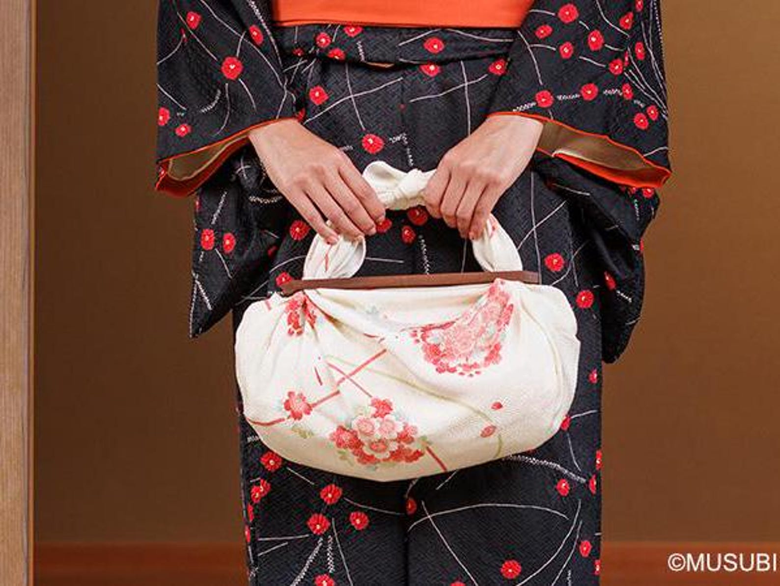 Furoshiki Bag Wooden Handle Versatile Japanese Bag Accessory Eco ...