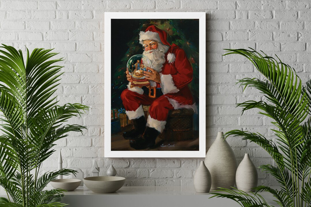 Vintage Santa Believes Christmas Sign, Christmas Wall Art, Signs for ...