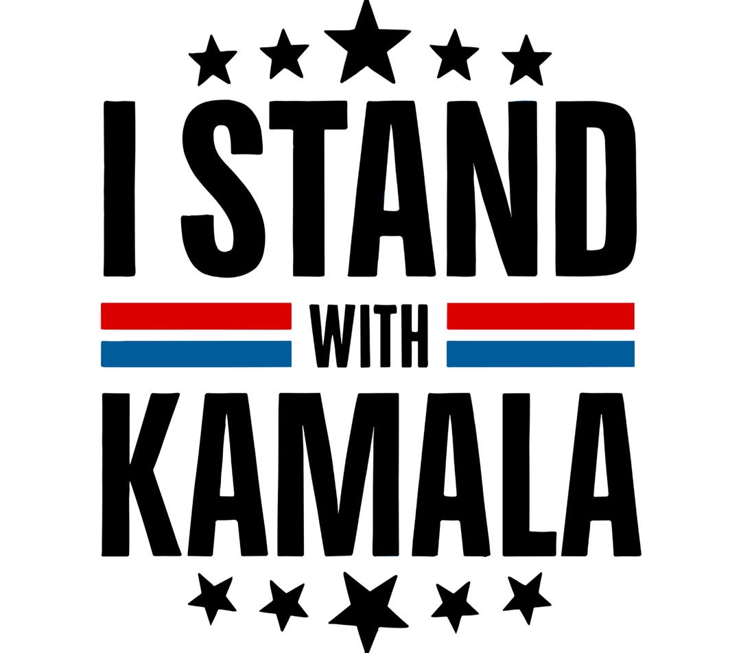 Kamala Harris President 2024 Digital Design, I Stand With Kamala PNG ...
