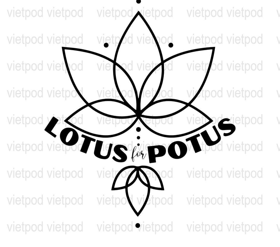 Kamala Harris President 2024 PNG T-shirt Design, Lotus for POTUS ...