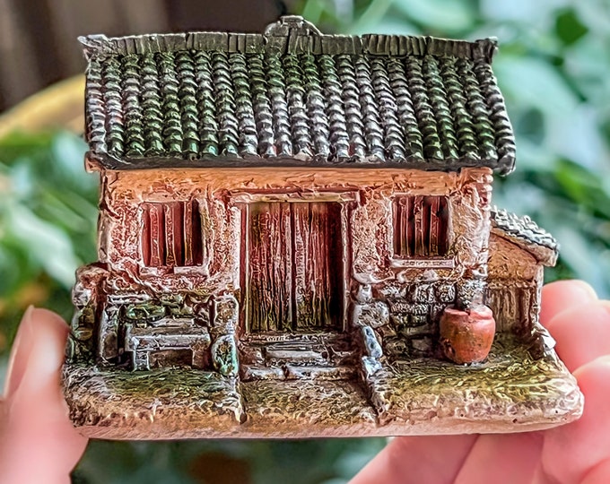 Miniature Rustic Cottage Terrarium Decor | Fairy Garden House | Moss ...