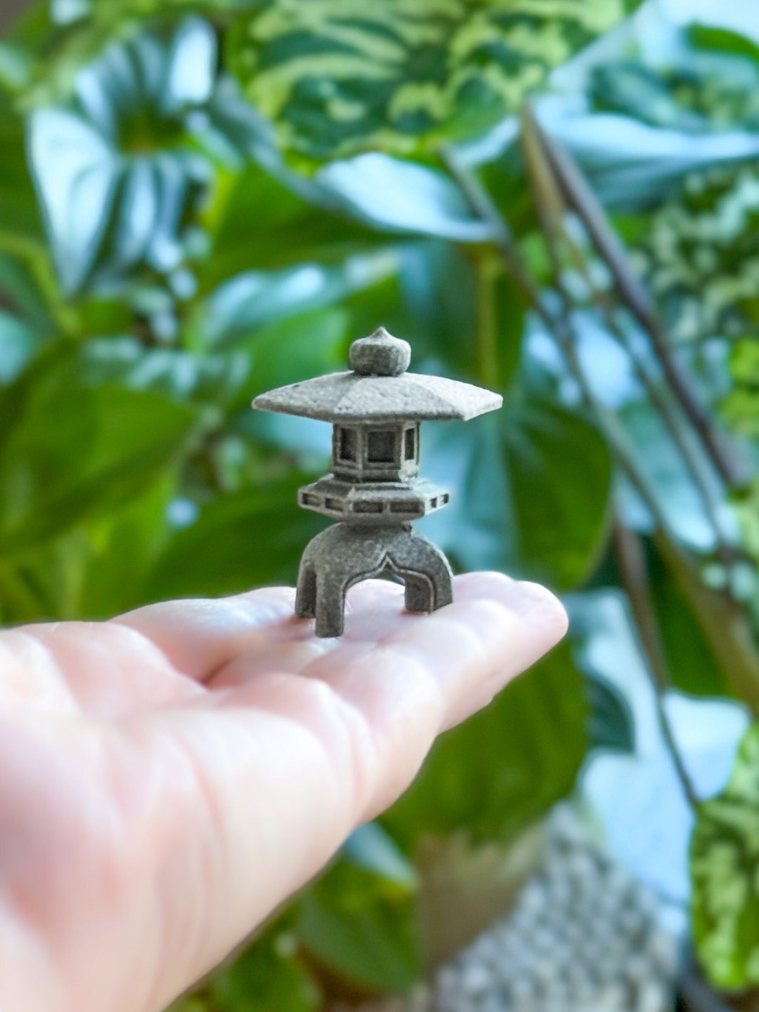 One Miniature Pagoda Statue – Japanese Garden Ornament for Terrariums ...