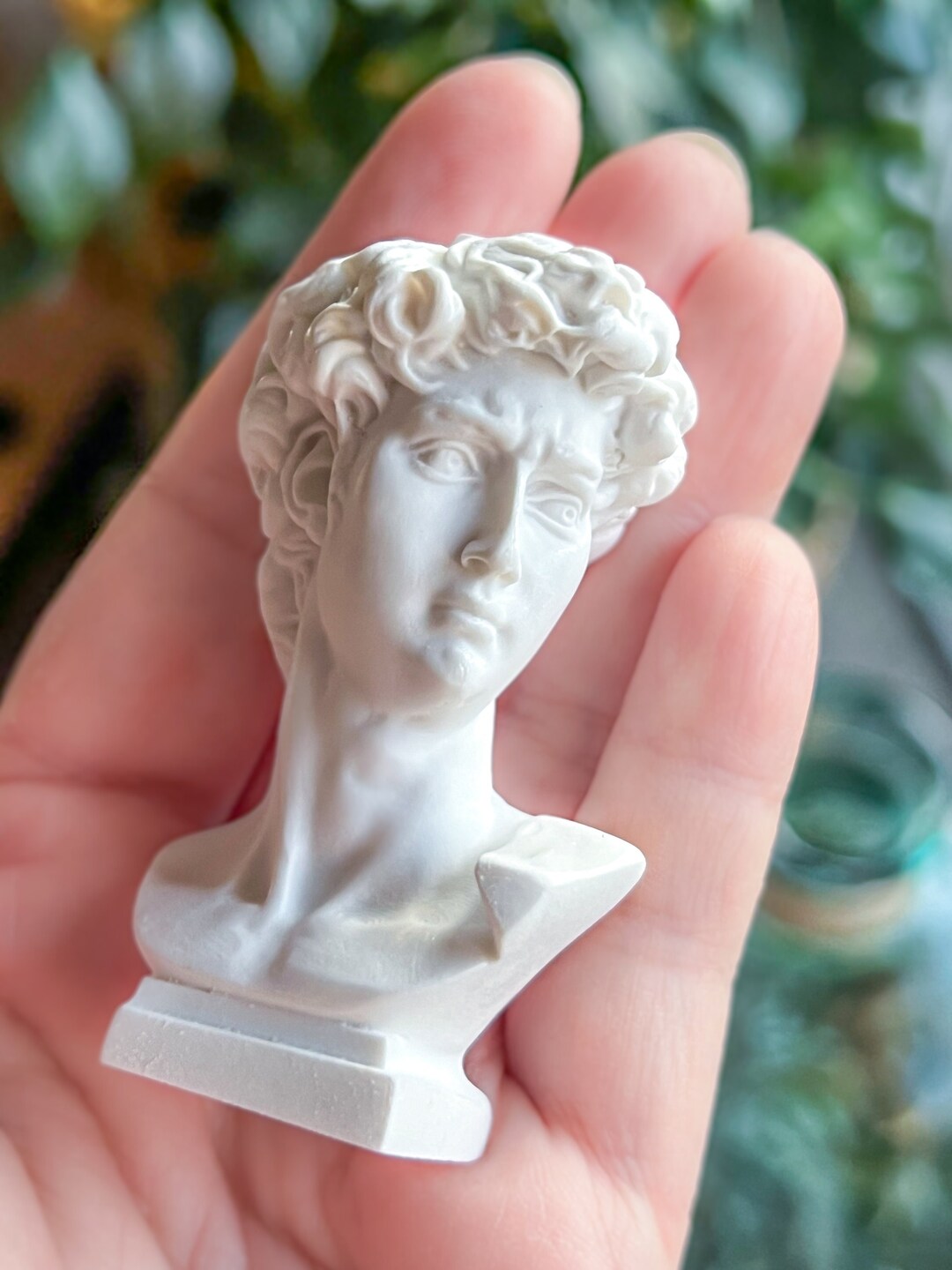 Miniature Bust of Michelangelo’s David | Terrarium Decor | Renaissance ...