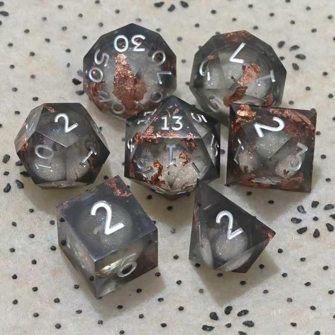 Liquid Core Dnd Dice Set for Dnd Gifts, Resin Dice D&D Dice, Liquid ...