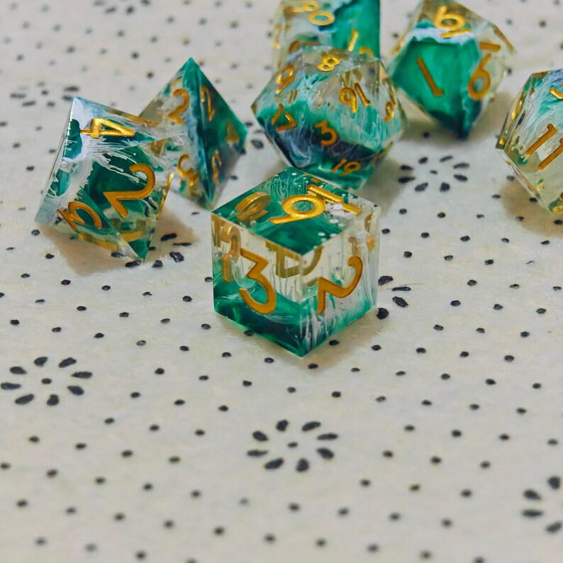 Waves of Neptune, Polyhedral Dice Sharp Edge Dice for Dnd, Galaxy Dnd ...