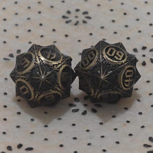 Metal Spikes D&DRPG Dice Set, Dungeon and Dragon, Polyhedral Metal Dice ...