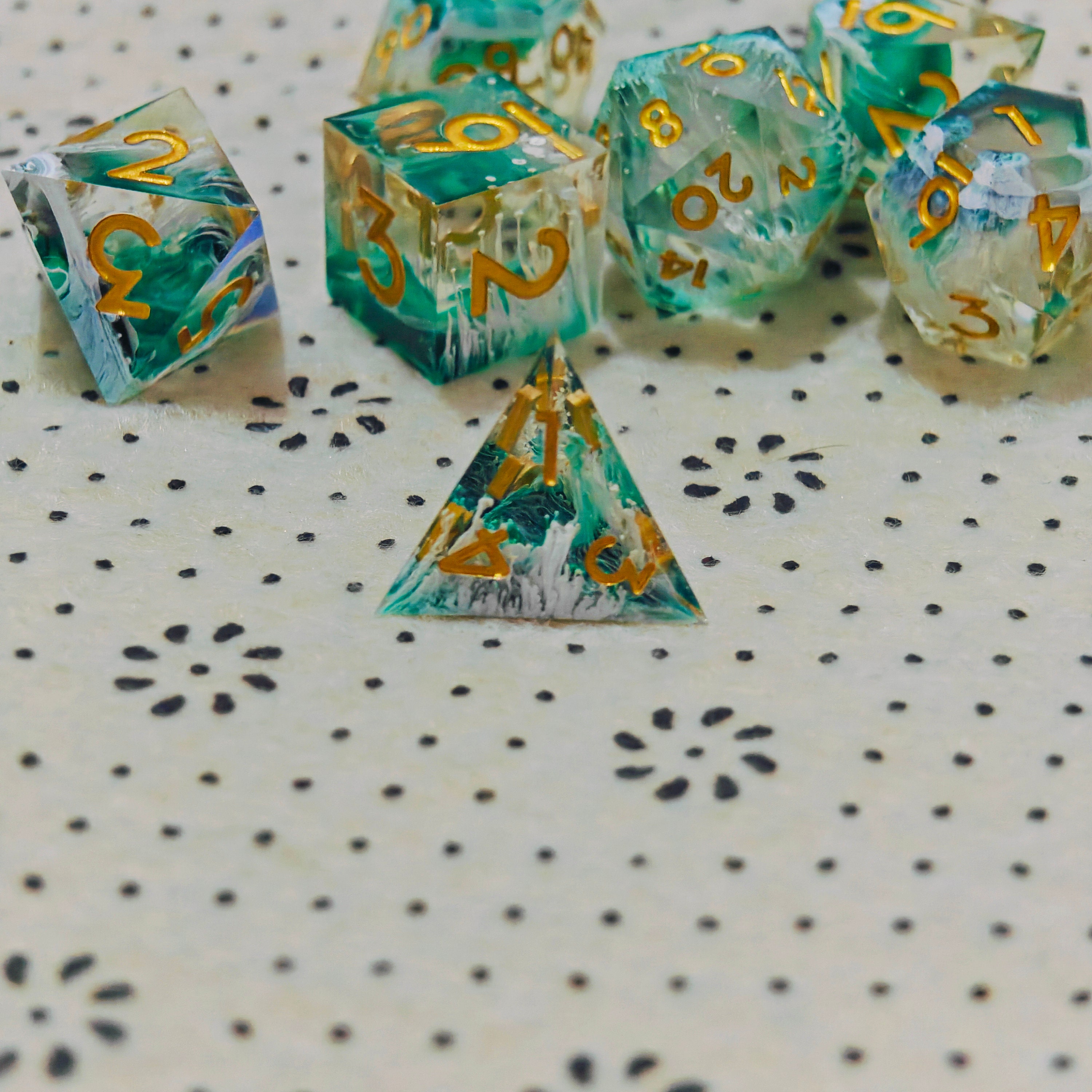 Waves of Neptune, Polyhedral Dice Sharp Edge Dice for Dnd, Galaxy Dnd ...