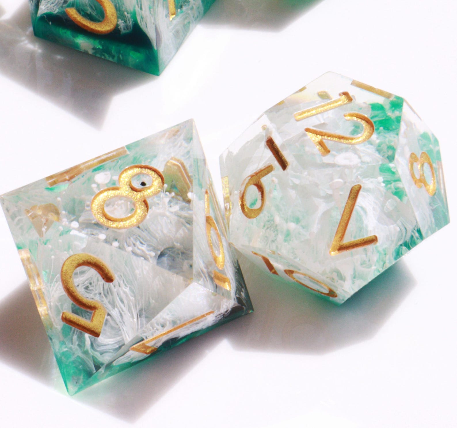 Handmade Ocean World Dice, Resin Polyhedral Dice Set for RPG Game ...