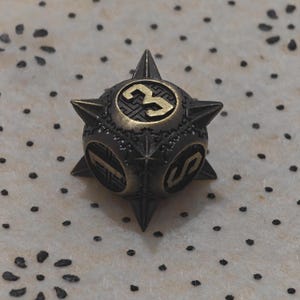 Metal Spikes D&DRPG Dice Set, Dungeon and Dragon, Polyhedral Metal Dice ...
