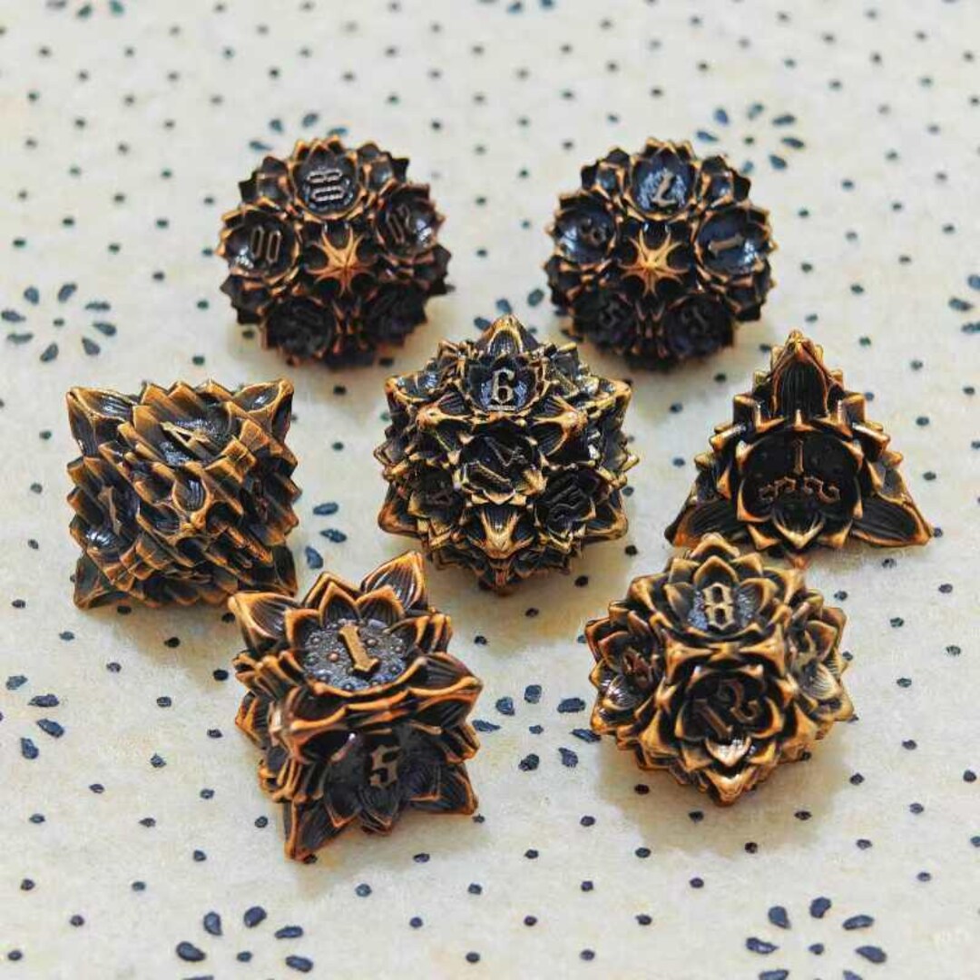 Metal Spikes Dice Set, Tabletop Game Dice Accessoriesm, D4 D6 D8 D10 ...