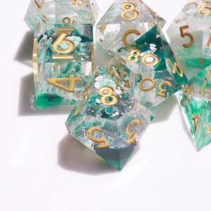 Handmade Ocean World Dice, Resin Polyhedral Dice Set for RPG Game ...