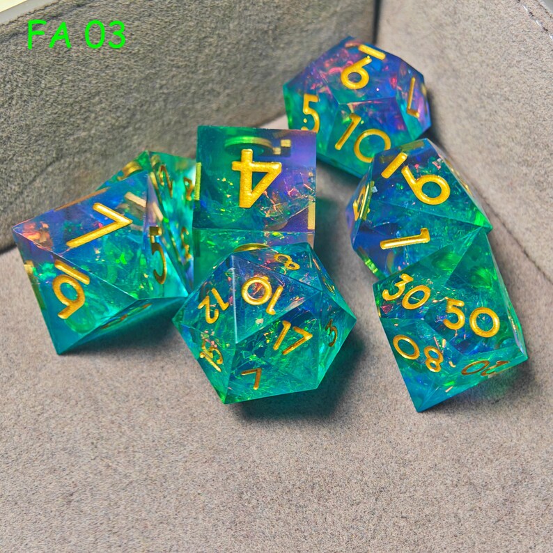 RPG Dice, Red and Green Dice Set for Dnd, D&D, Dungeons and Dragons ...