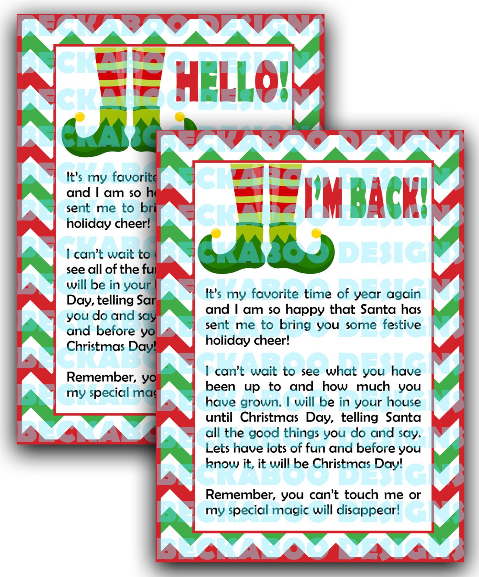 Christmas Elf Printable Welcome Back or Hello Letter - Etsy