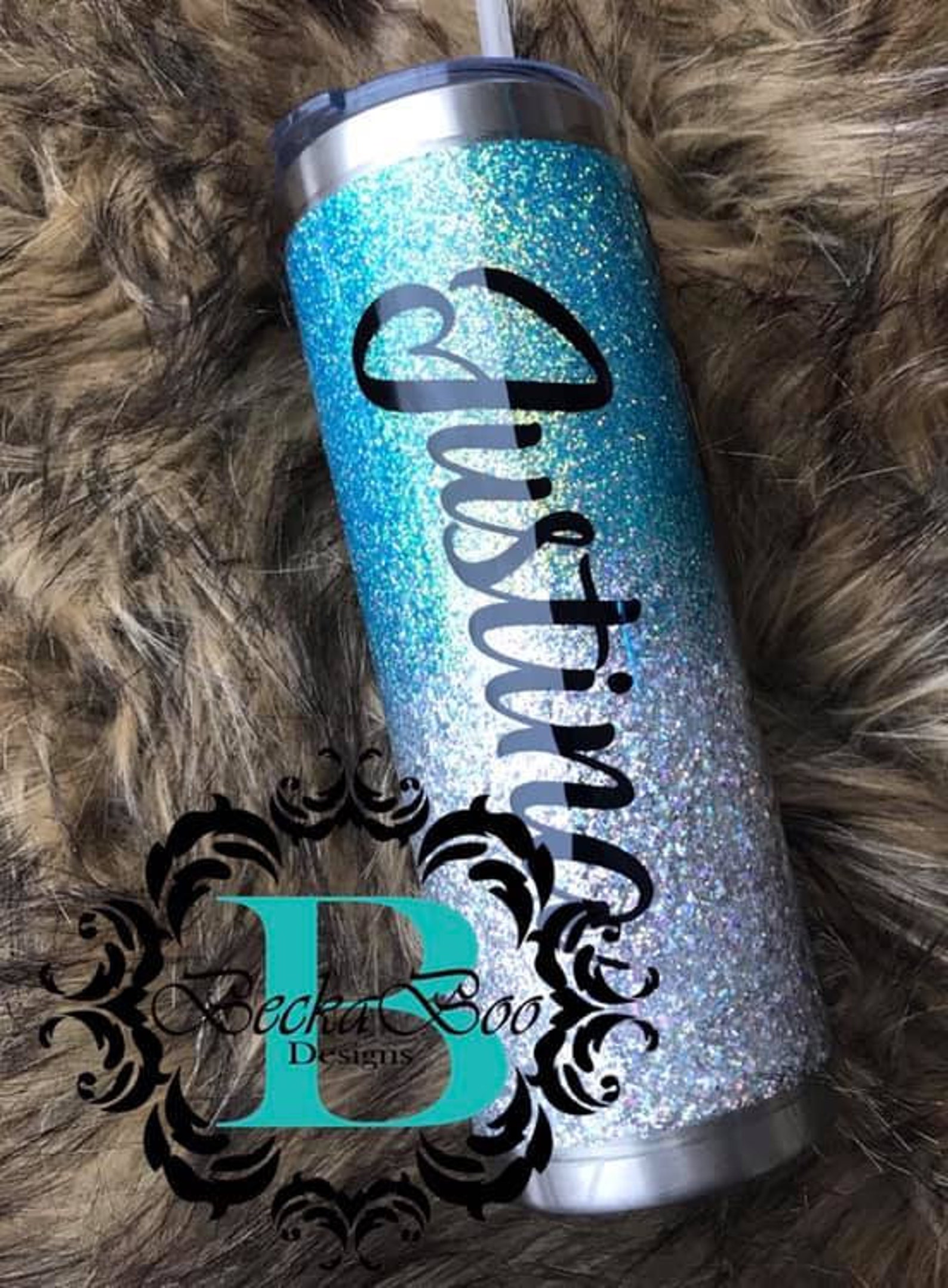 Custom Ombre Glitter Tumbler With Name or Monogram - Etsy