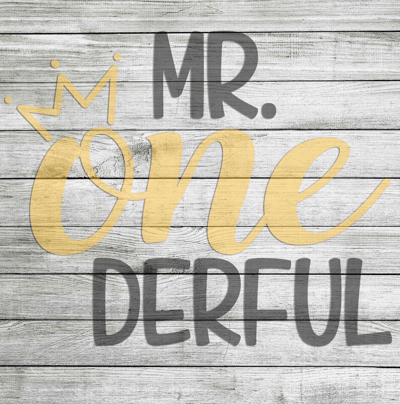 Mr. ONE Derful With Crown Svg, Jpg and Png instant Download - Etsy Ireland