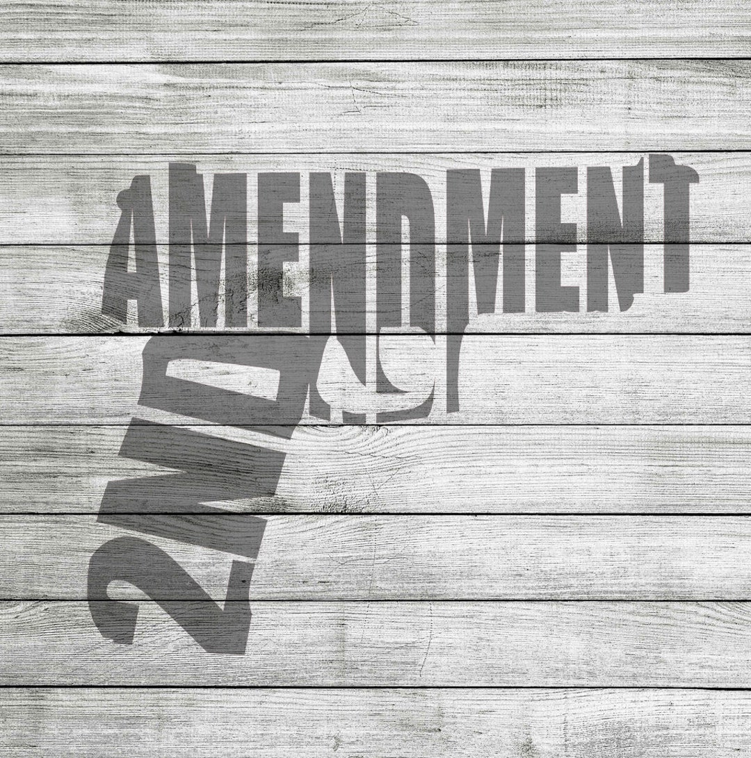 2nd Amendment Gun Shaped Word Art - SVG, JPG & PNG *instant Download ...
