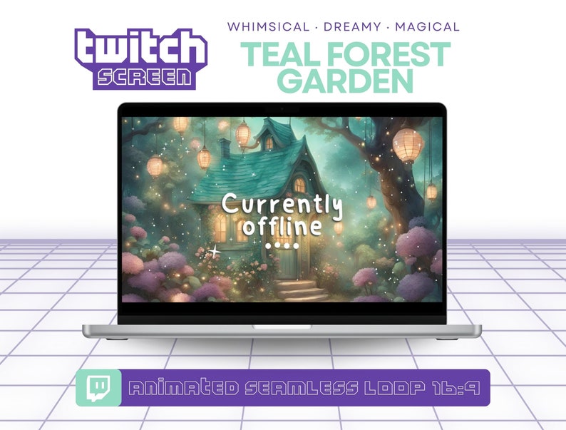 Twitch Stream Screens Overlays Package Twitch Animated Vtuber ...