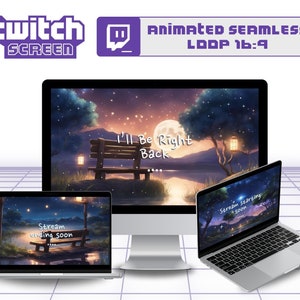 Twitch Stream Screens Overlays Package Twitch Animated Vtuber ...