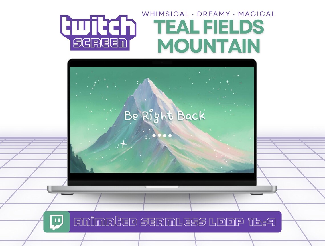 Twitch Stream Screens Overlays Package Twitch Animated Vtuber ...