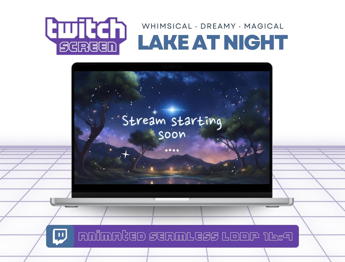 Twitch Stream Screens Overlays Package Twitch Animated Vtuber ...